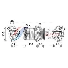AVA QUALITY COOLING Kompressor, Klimaanlage fdak595 f&uuml;r Ford
