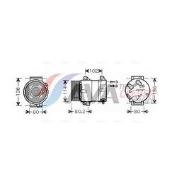 AVA QUALITY COOLING Kompressor, Klimaanlage rtak383 f&uuml;r RENAULT