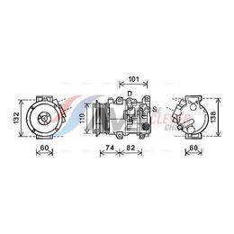AVA QUALITY COOLING Kompressor, Klimaanlage toak628 f&uuml;r TOYOTA LEXUS