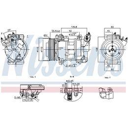 NISSENS Kompressor, Klimaanlage 891016 f&uuml;r DS Peugeot