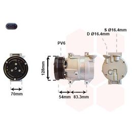 Van Wezel Kompressor, Klimaanlage 8100k071 f&uuml;r CHEVROLET DAEWOO