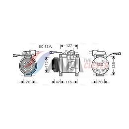 AVA QUALITY COOLING Kompressor, Klimaanlage ivak076 f&uuml;r Iveco