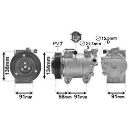 Van Wezel Kompressor, Klimaanlage 1300k344 f&uuml;r NISSAN