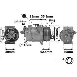 Van Wezel Kompressor, Klimaanlage 1800k433 f&uuml;r FORD