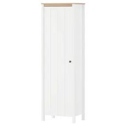 Garderobenschrank Home Affaire "Bedford, Stauraumschrank, Flurschrank, ausziehbare Kleiderstange", opaque wei&szlig;, B:60cm H:191cm T:40cm, Holzwerkstoff, MDF, Schr&auml;nke, Garderobenschrank, MDF-Profil 2D ummantelt, Hotstamping, 1mm ABS-Kanten, 4 Einlegeb&ouml;den