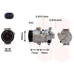 Van Wezel Kompressor, Klimaanlage 5300k584 f&uuml;r TOYOTA