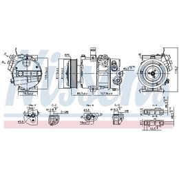 NISSENS Kompressor, Klimaanlage 890751 f&uuml;r KIA