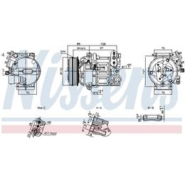 NISSENS Kompressor, Klimaanlage 890591 f&uuml;r Vaughall