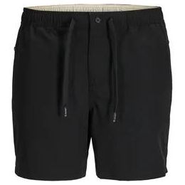 Jack & Jones Badeshorts JACK & JONES "JPSTMAUI NEO SWIM SHORTS", Herren, Gr. XXL, N-Gr, schwarz, Polyester, Badehosen Badeshorts