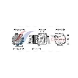 AVA QUALITY COOLING Kompressor, Klimaanlage sbak053 f&uuml;r SAAB