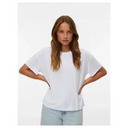 V&eacute;ro Moda Kurzarmshirt VERO MODA "VMFILLI 2/4 TEE JRS NOOS", Damen, Gr. XS, hellwei&szlig;, Jersey, Obermaterial: 70% Modal, 30% Polyester, unifarben, relaxed fit normal, Rundhals, Shirts, Materialmix, relaxed fit