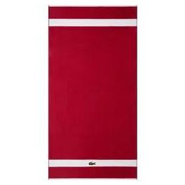 Duschtuch Lacoste "LCASUAL", rouge, B:70cm L:140cm, Frottier, Baumwolle, Handt&uuml;cher, mit Label-Applikationen und Bord&uuml;re