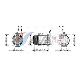 AVA QUALITY COOLING Kompressor, Klimaanlage alak009 f&uuml;r LANCIA