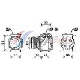 AVA QUALITY COOLING Kompressor, Klimaanlage hdak260 f&uuml;r HONDA