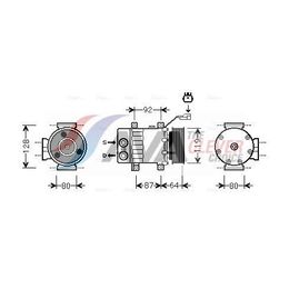 AVA QUALITY COOLING Kompressor, Klimaanlage jeak047 f&uuml;r JEEP