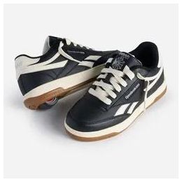 Sneaker Heelys "Reebok Club C", M&auml;dchen, Gr. 36,5, schwarz, wei&szlig;, Synthetik, Schuhe Sneaker, f&uuml;r Kinder und Jugendliche, mit Schn&uuml;rung