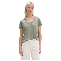 Marc O'Polo T-Shirt MARC O'POLO "aus Organic Cotton Single Jersey", Damen, Gr. XXS, fresh sage, Obermaterial: 100% Baumwolle, unifarben, Basic, loose fit, tiefer Rundhals, normaler Saum, Shirts T-Shirt