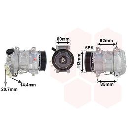 Van Wezel Kompressor, Klimaanlage 4001k706 f&uuml;r DS