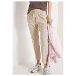 Jerseyhose Cecil "Style Tracey", Damen, Gr. XS (36), L&auml;nge 26, grain beige, Web, Obermaterial: 66% Baumwolle, 30% Polyester, 4% Elasthan, unifarben, regular fit kn&ouml;chelfrei, Hosen Jerseyhose, mit elastischem Bund