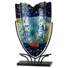 Bodenvase Gilde "Bodenvase oval Magic", blau, B:30cm H:49cm T:10,5cm, Glas, Vasen