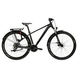 Mountainbike KROSS "Hardtail 27,5" Hexagon X200 schwarz 21 G&auml;nge mit Beleuchtung 2026" Gr. 38, schwarz, schwarz, Fahrr&auml;der, 38cm, 27,5+ Zoll (69,85cm) hinten: 27,5+ Zoll (69,85cm), Rahmen aus Aluminium Performance