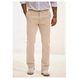 H.I.S. Stoffhose H.I.S "Dehnbund-Hose mit seitlichem Gummizug, auch in gro&szlig;en Gr&ouml;&szlig;en", Herren, Gr. 38, L&auml;nge 34, beige, Jersey, Obermaterial: 73% Baumwolle, 17% Polyamid, 10% Elasthan, comfort fit lang, Hosen Stoffhose, Komfortbund - besonders bequem