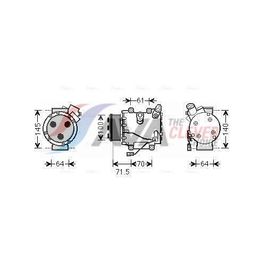 AVA QUALITY COOLING Kompressor, Klimaanlage hdak235 f&uuml;r HONDA