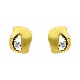 Adelia&acute;s Paar Ohrh&auml;nger ADELIA ́S "Ohrstecker Ohrringe 333 Gold ( 8K ) mit Zirkonia &ndash; Goldohrringe", gold, Ohrringe, Damen, Damen, Gold, Goldohrringe