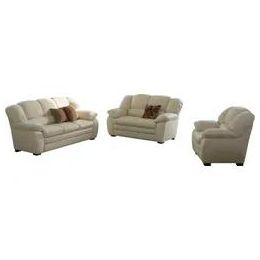 Polstergarnitur COTTA "Casino, Sofa Set, 3-2-1 Sitzer, Wohnzimmer Garnitur", creme, H:88cm T:92cm, FSC-zertifizierter Holzwerkstoff, Sitzm&ouml;bel-Sets, Sessel, 2-Sitzer, 2,5-Sitzer, hohe R&uuml;ckenlehne