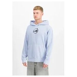 Kapuzensweatshirt Alpha Industries "US Scorpion Backprint Hoodie", Herren, Gr. XL, artic blau, Obermaterial: 80% Baumwolle, 20% Polyester, regular fit, Sweatshirts
