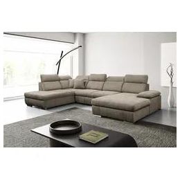 Wohnlandschaft WERK2 "Cordoba inkl. Bett, Bettkasten & Kopfteilfunktion, Breite 359 cm", natur, B:359cm H:86cm T:232cm, Sofas, Wohnlandschaft