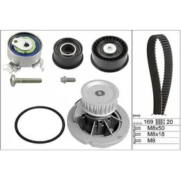INA Wasserpumpe + Zahnriemensatz 530007832 f&uuml;r Vaughall