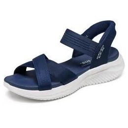 Sandale Skechers "ULTRA FLEX 3.0-NEVER BETTER", Damen, Gr. 37, navy, Textil, Schuhe Sandale, Freizeitschuh, Sandale mit Slip-In Funktion