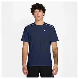 Laufshirt Nike "M NK DF UV MILER SS", Herren, Gr. S, midnight nav, Obermaterial: 100% Polyester, normal, Rundhals, Shirts Laufshirt, sportlicher Schnitt, mit kurzen &Auml;rmeln, mit reflektierenden Details