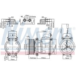 NISSENS Kompressor, Klimaanlage 890331 f&uuml;r Mercedes