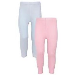 Leggings TUPTAM "Leggings Baby M&auml;dchen Lange Leggings 2er Pack", M&auml;dchen, Gr. 104, N-Gr, grau (grau, altrosa), Obermaterial: 95% Baumwolle CO. 5% Elasthan EL., Hosen Leggings
