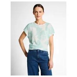 T-Shirt Tom Tailor, Damen, Gr. 3XL, big mint ginkgo, Single Jersey, Obermaterial: 50% Baumwolle, 50% Modal, bedruckt, regular fit normal, Rundhals, Shirts T-Shirt, mit All-Over Print