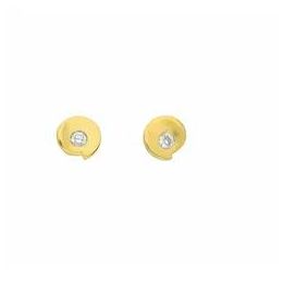 Adelia&acute;s Paar Ohrh&auml;nger ADELIA ́S "Ohrstecker Ohrringe 333 Gold ( 8K ) mit Zirkonia &ndash; Goldohrringe", gold, Ohrringe, Damen, Damen, Gold, Goldohrringe