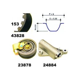 MAPCO Zahnriemensatz 23827 f&uuml;r VW VAG