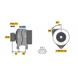 Bosch Generator 0986049490 f&uuml;r TOYOTA