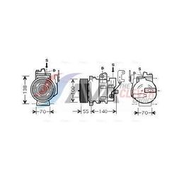 AVA QUALITY COOLING Kompressor, Klimaanlage auak187 f&uuml;r LAND ROVER