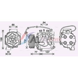 AVA QUALITY COOLING Kompressor, Klimaanlage hdak311 f&uuml;r HONDA