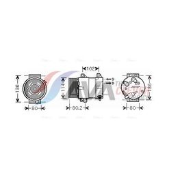 AVA QUALITY COOLING Kompressor, Klimaanlage rtak381 f&uuml;r RENAULT