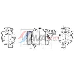 AVA QUALITY COOLING Kompressor, Klimaanlage bwak630 f&uuml;r BMW
