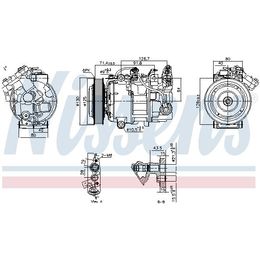 NISSENS Kompressor, Klimaanlage 890763 f&uuml;r RENAULT
