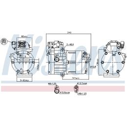 NISSENS Kompressor, Klimaanlage 891023 f&uuml;r KIA