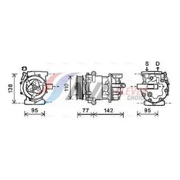 AVA QUALITY COOLING Kompressor, Klimaanlage fdak470 f&uuml;r Peugeot