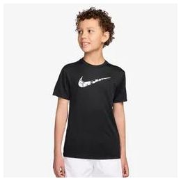 T-Shirt Nike "B NK DF TRPHY23 SS TOP HBR", M&auml;dchen, Gr. M, schwarz, schwarz,, Jersey, Obermaterial: 100% Polyester, normal, Rundhals, Shirts T-Shirt, f&uuml;r Kinder, Kurzarm, f&uuml;r Fitness, sportlicher Stil, Rundhals