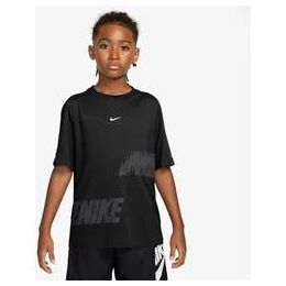 Funktionsshirt Nike "B NK DF MULTI SS TOP BOLD GX", Herren, Gr. M (140/146), schwarz, wei&szlig;, Obermaterial: 100% Polyester, Shirts Funktionsshirt, f&uuml;r Erwachsene, sportlicher Stil, leichtes Tragegef&uuml;hl
