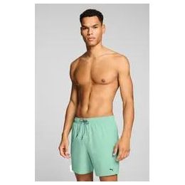 Badeshorts Puma "Puma SWIM MEN MID SHORTS 1P", Herren, Gr. XXL, N-Gr, mint jelly, Web, Obermaterial: 100% Polyester, Badehosen Badeshorts, High-Tech Rei&szlig;verschluss an der Ges&auml;&szlig;tasche, Seitentaschen